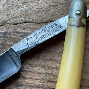 Vintage FA Claubergs Tonsorial Gem JW Gentry Terre Haute IND German ...