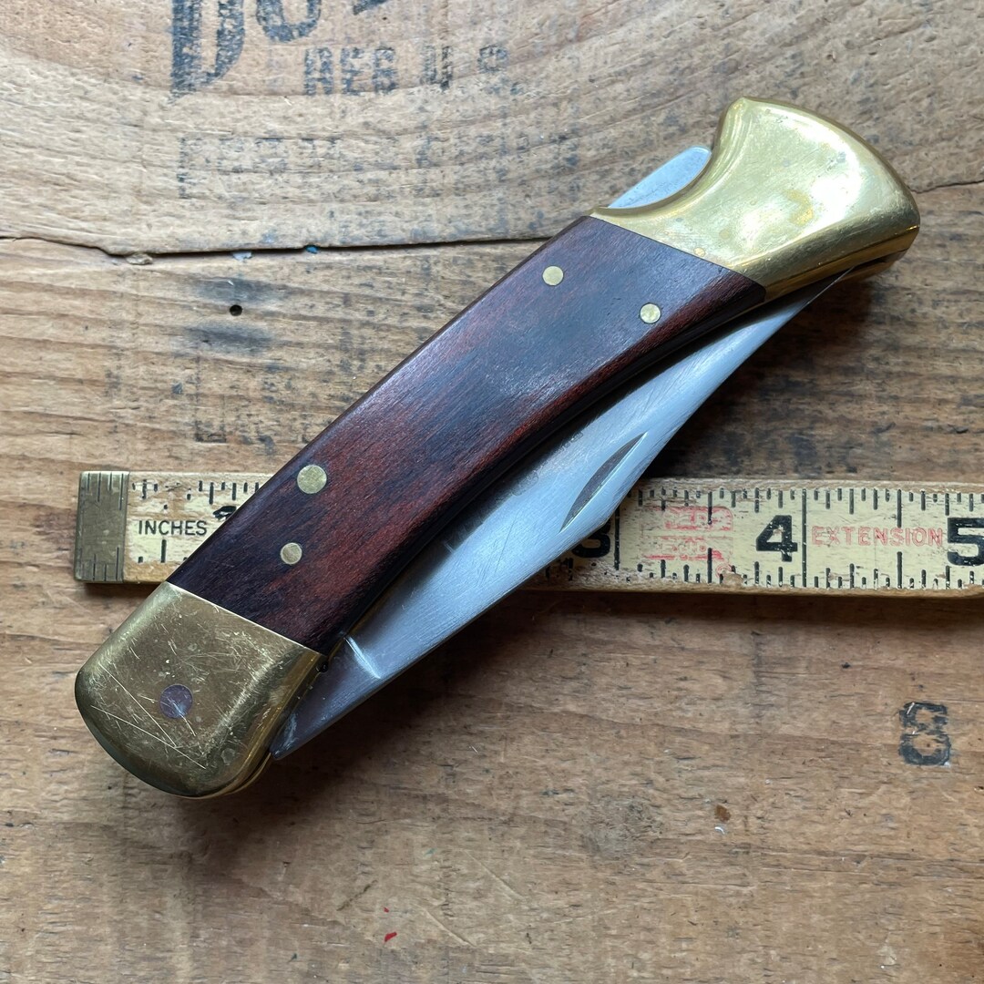 Imperial USA Frontier Double Eagle Brass Lockback 4815 1 Blade Pocket ...