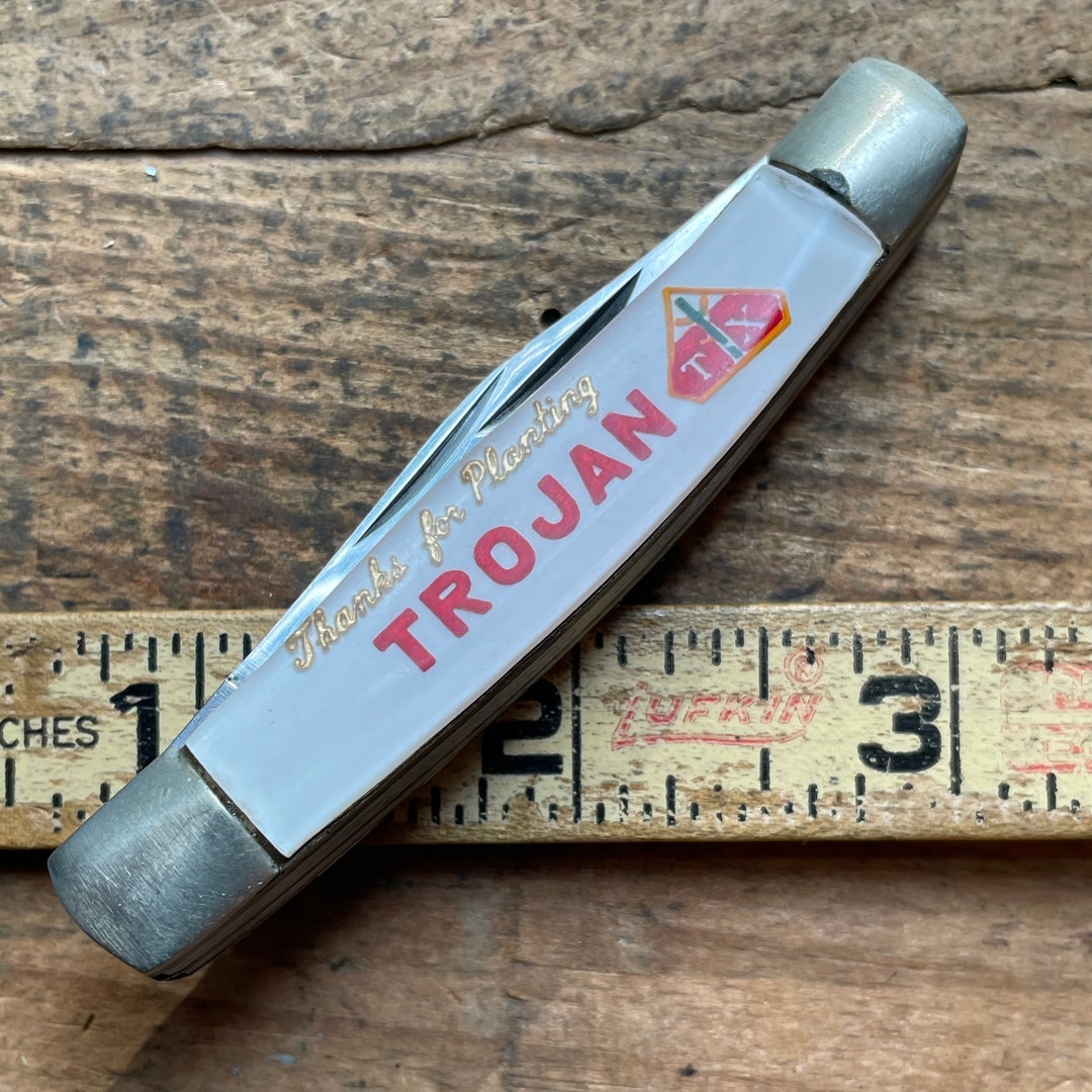 Trojan Hybrid Corn 1970's Advertising 3 Blade Pocket Knife NOS - Etsy