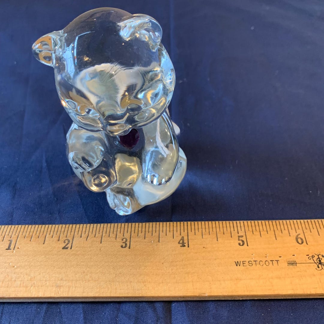 Vintage Fenton Solid Glass Teddy Bear Figurine - Etsy