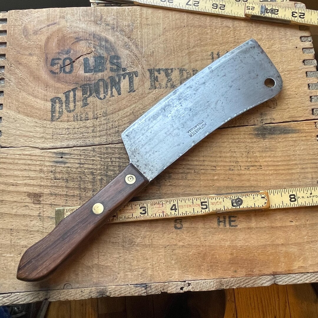 Vintage Kutmaster Utica NY USA Meat Cleaver Kitchen Butcher Knife Tool ...