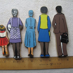Vintage 5 Piece Wooden People Guidecraft Wedgies Toy Lot - Etsy