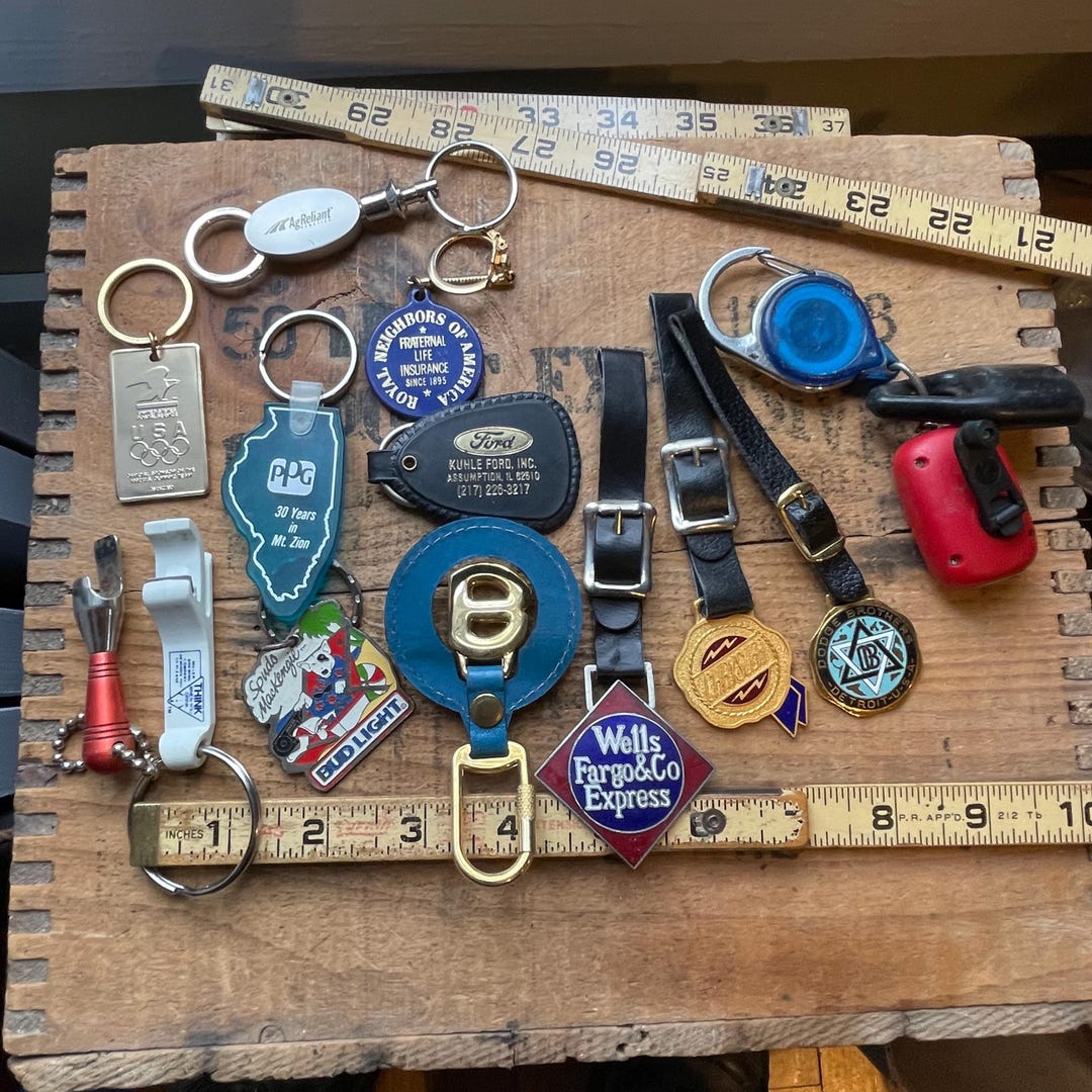 Large Lot of Mixed Key Chains, Key Rings, Key Fobs, Bottle Openers ...