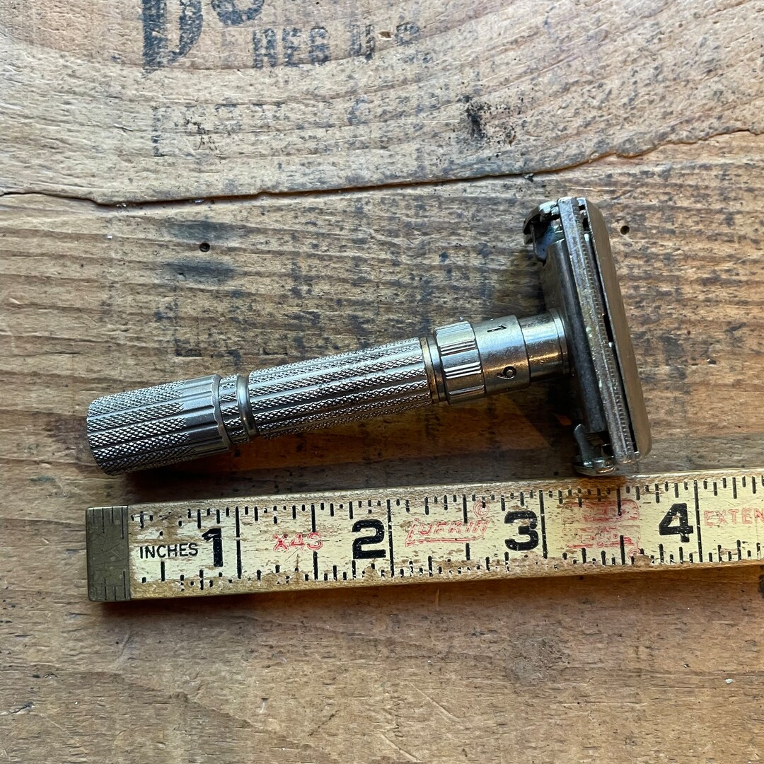 Vintage Gillette 1958 Fat Boy Double Edged Adjustable Razor, Date Code ...
