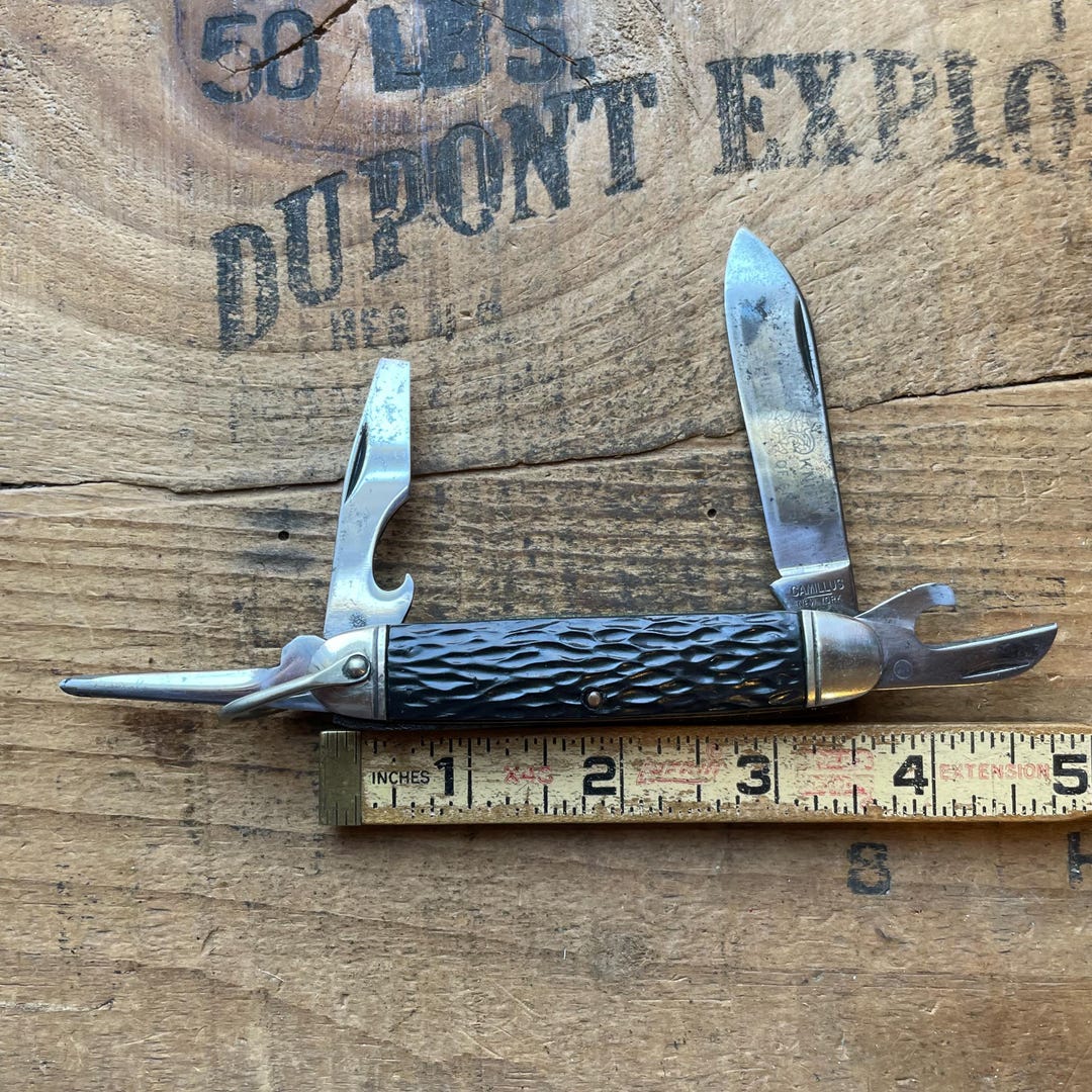 Vintage Camillus New York USA Official Boy Scout, Camp, Utility 4 Blade ...