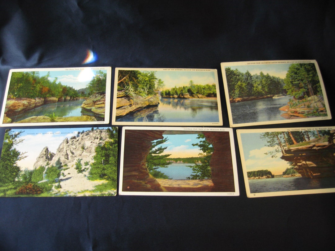 Lot of 6 Vintage Wisconsin Dells Park Post Cards - Etsy