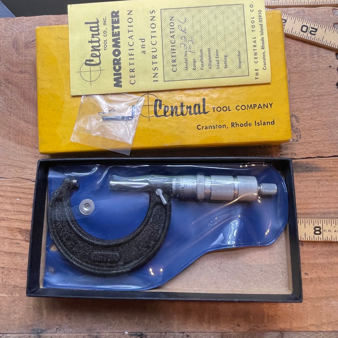Vintage Central Tool Cranston RI USA Micrometer 1-2 Inch Capacity ...