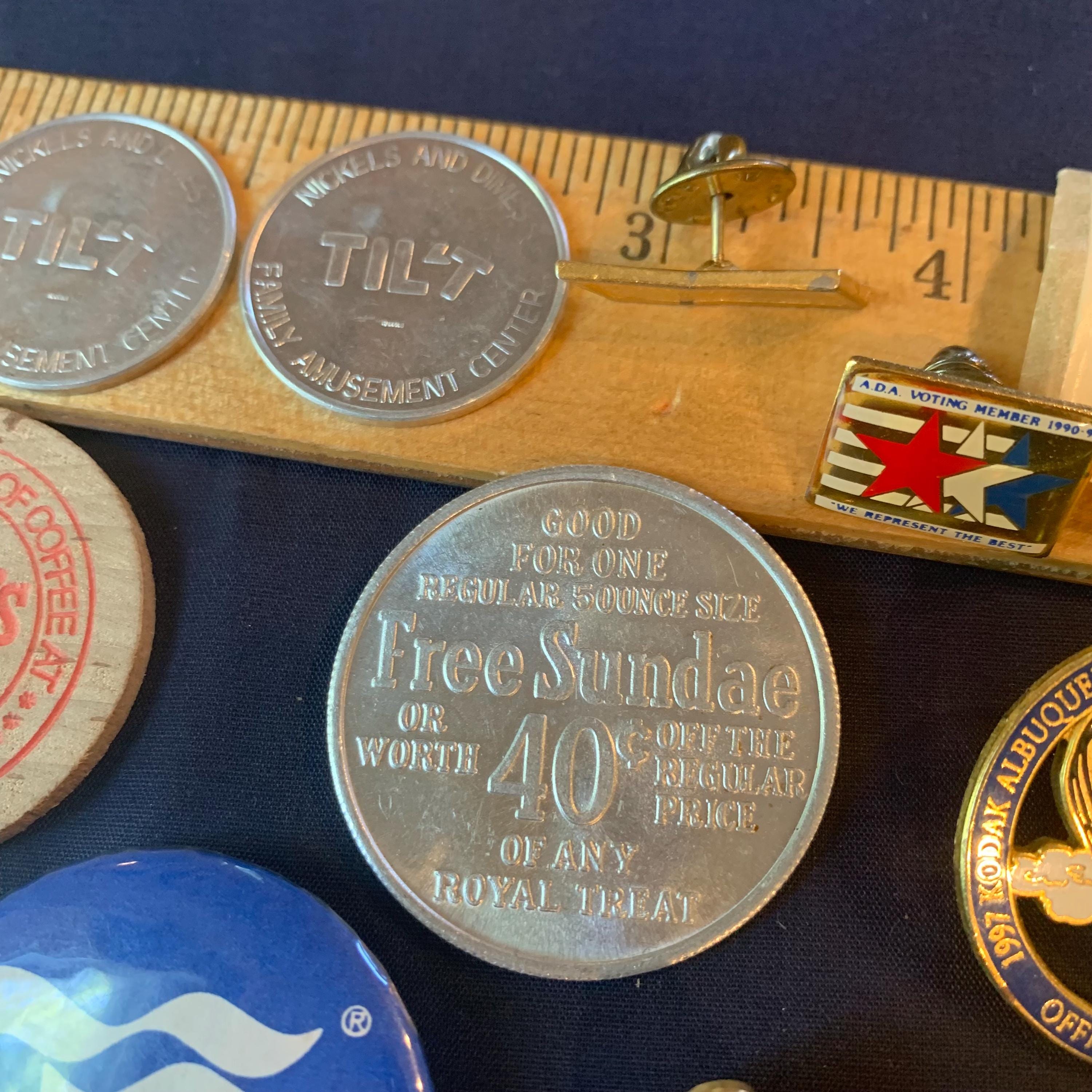 Vintage Organization Pins, Tokens Advertising Lot - Etsy