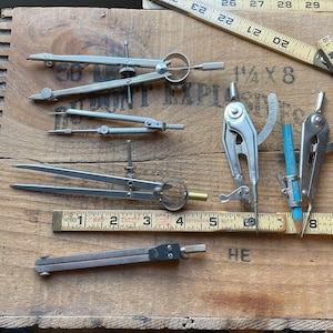 Lot of 7 Compasses, 3 Germany, 1 Teledyne 3 Others Drafting Draftsman Engineer Tools - Etsy