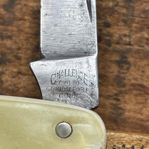 Vintage Challenge Cut Co Bridgeport Conn 1905-28 Office Knife 2 Blade ...