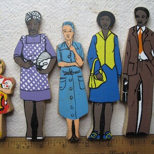 Vintage 5 Piece Wooden People Guidecraft Wedgies Toy Lot - Etsy