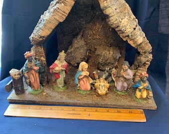 Vintage Nativity Set With Manger Creche 20 Pieces Figures - Etsy