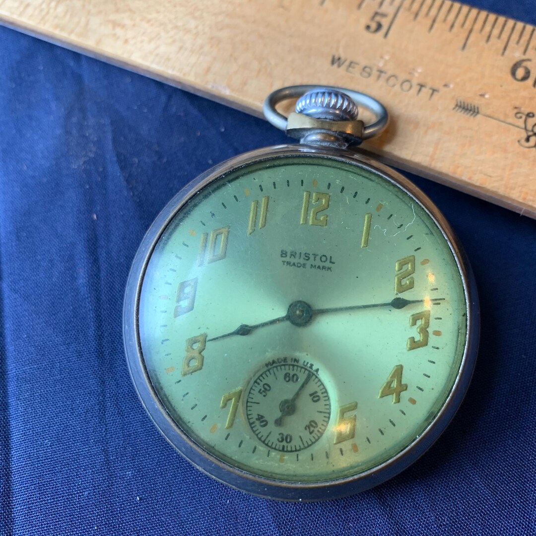 Vintage BRISTOL Pocket Watch - Etsy