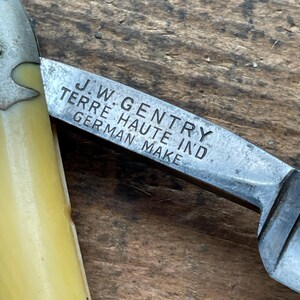 Vintage FA Claubergs Tonsorial Gem JW Gentry Terre Haute IND German ...