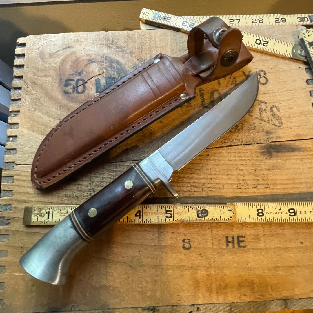 Vintage Western USA Model W36 Hunting Camp Fishing Fixed Blade Knife W ...