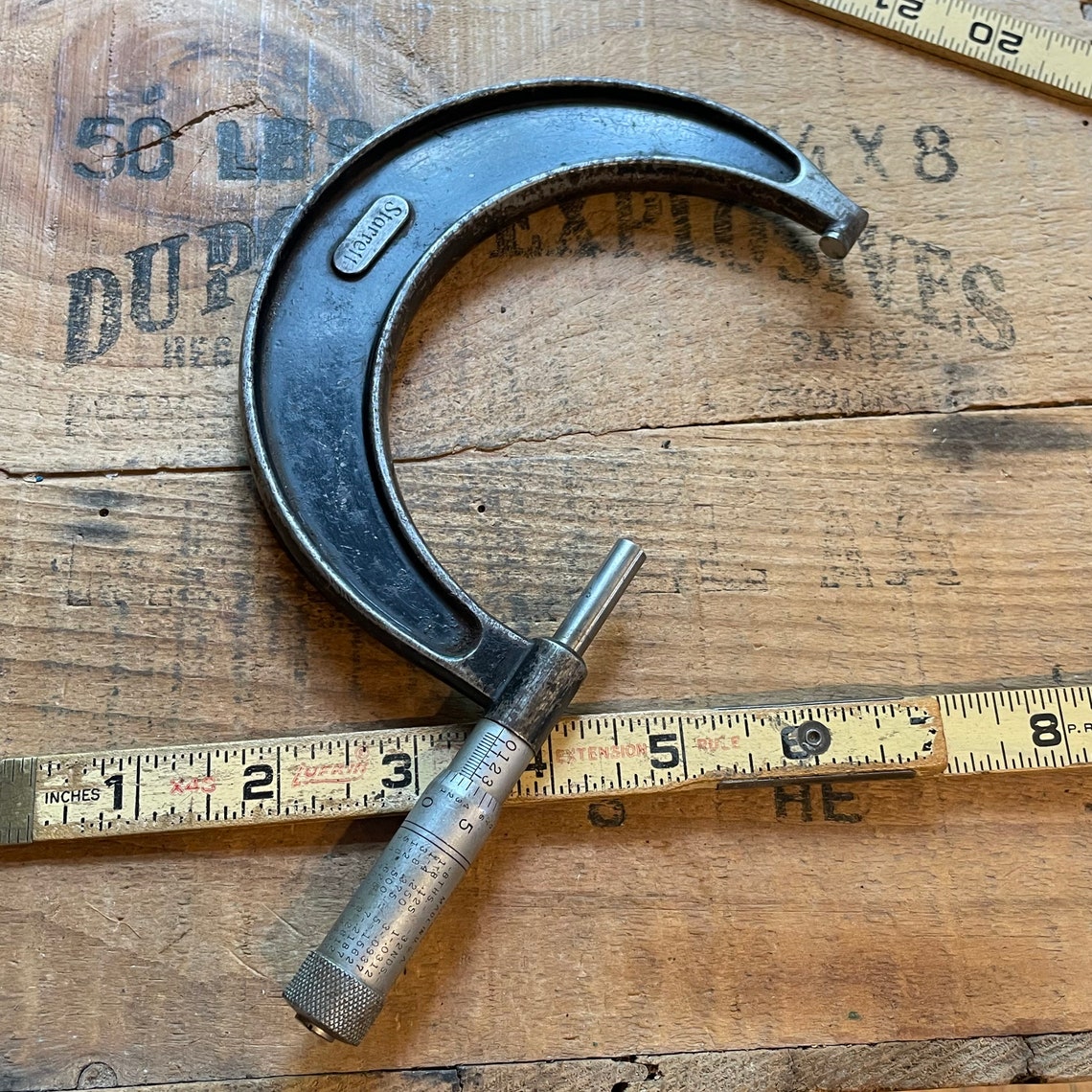 Vintage LS Starrett Co Athol Mass USA Micrometer 3-4 Inch Capacity ...