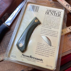 2 Knife Lot Normark Sweden American Hunter Lockback and Fillet 1 Blade ...