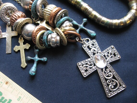 multi lot jewelry, religious lot Cross necklace, cruc… - Gem