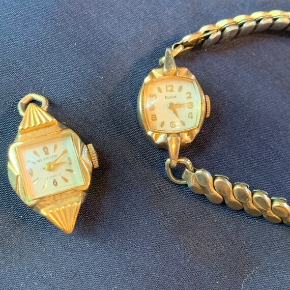 Antique Ladies Elgin and Westclox working watch lot - Gem