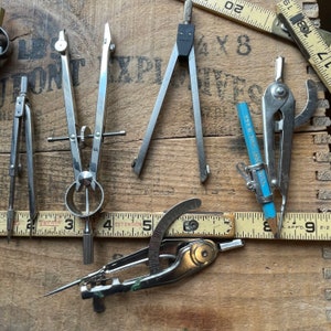 Lot of 7 Compasses, 3 Germany, 1 Teledyne 3 Others Drafting Draftsman ...