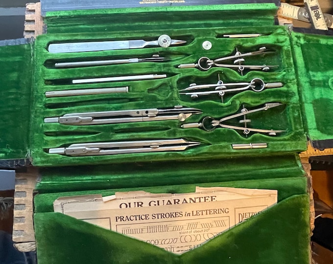 Vintage Eugene Dietzgen Excello Compass Set Drafting Draftsman Engineer ...