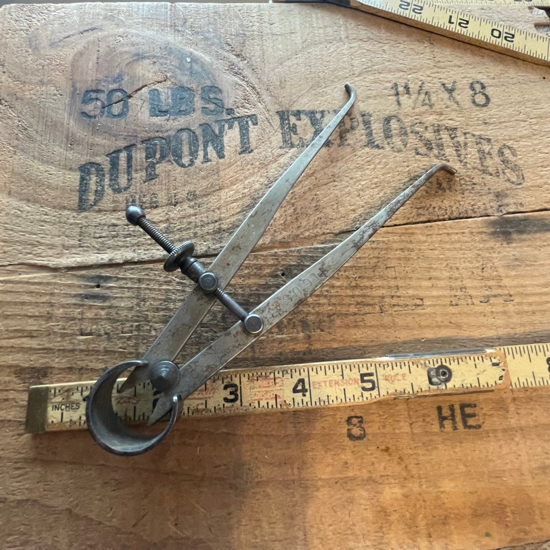 Vintage Inside Calipers PEC USA 6" Capacity Draftsman Woodworking ...