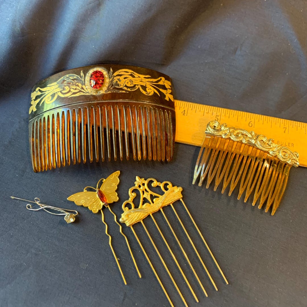 Vintage Hair Comb Accessory Lot - Etsy