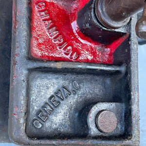 Vintage 5 1/2 Vise Bench Clamp Champion Geneva Oh USA in Working ...