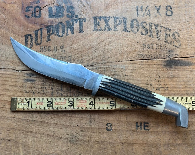 Vintage Queen Steel USA Model #77 Hunting Camp Fixed Blade Knife - Etsy