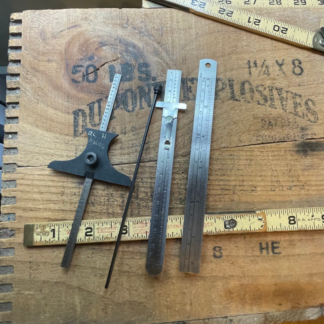 2 Depth Gauges 1 Pec 2004-006 USA, 1 Pocket and 1 Stainless Ruler, All Steel Construction - Etsy