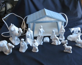 Ceramic Nativity Set - Etsy