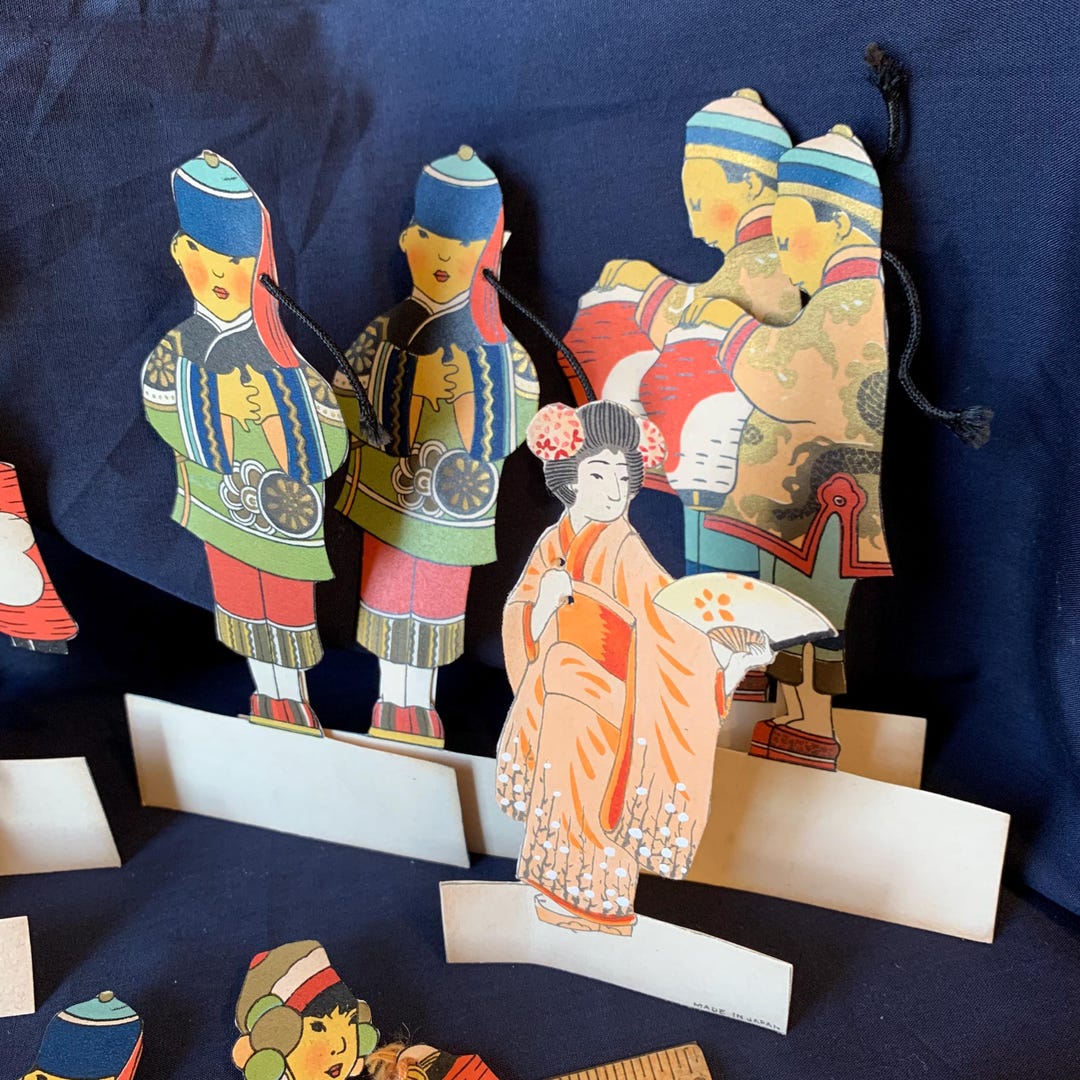Vintage Asian Japanese Paper Doll Set - Etsy