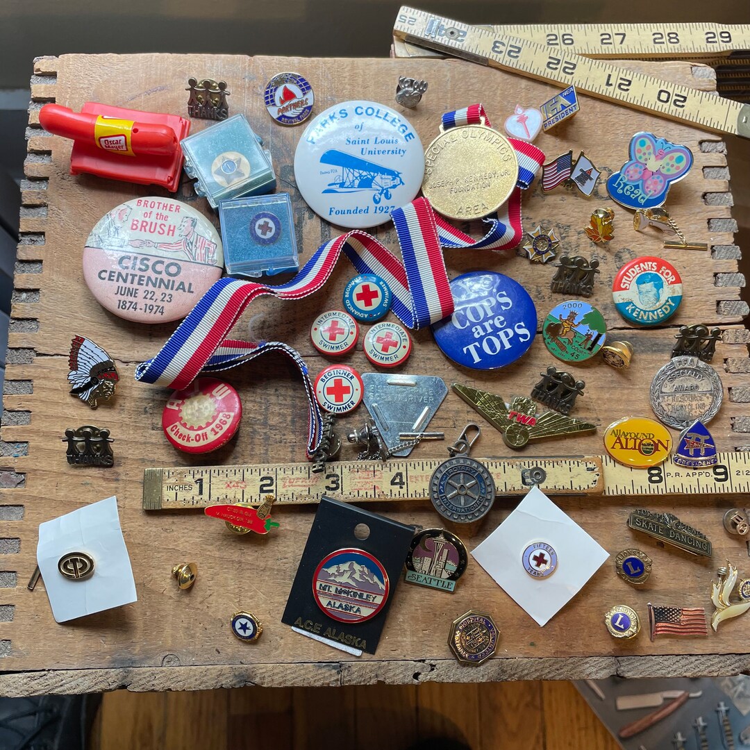 Large Lot of Badges, Pencil Toppers and Pins - Etsy