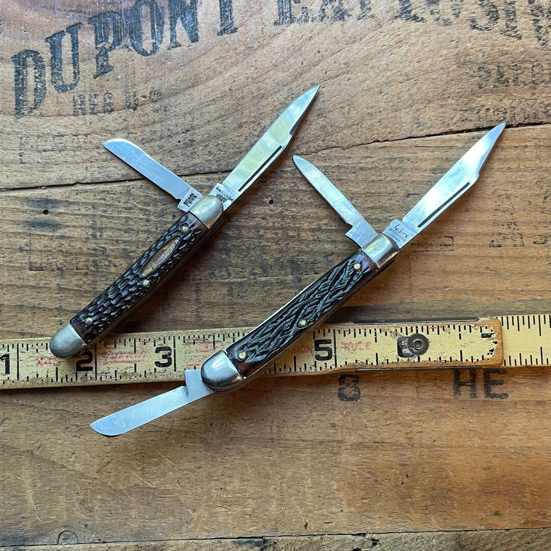 2 Knife Lot Monarch 2207 Jack & Sabre 425 Japan, 2 and 3 Blade Pocket ...