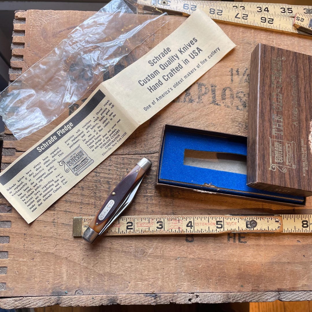Vintage Schrade Old Timer USA Model 33 OT Jack 2 Blade Pocket Knife NOS ...