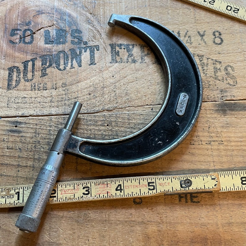 Vintage LS Starrett Co Athol Mass USA Micrometer 3-4 Inch Capacity ...