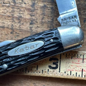 Vintage Ka Bar Olean NY Opposite End Pen 2 Blade Pocket Knife - Etsy