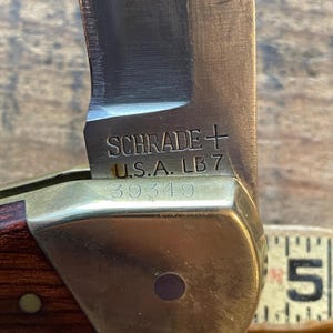 Schrade USA LB7 Model Lockback 1 Blade Pocket Knife W/ Sheath - Etsy