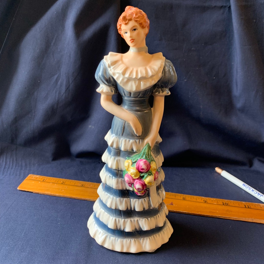 Vintage Goebel Lady With Flower Bouquet Figurine - Etsy