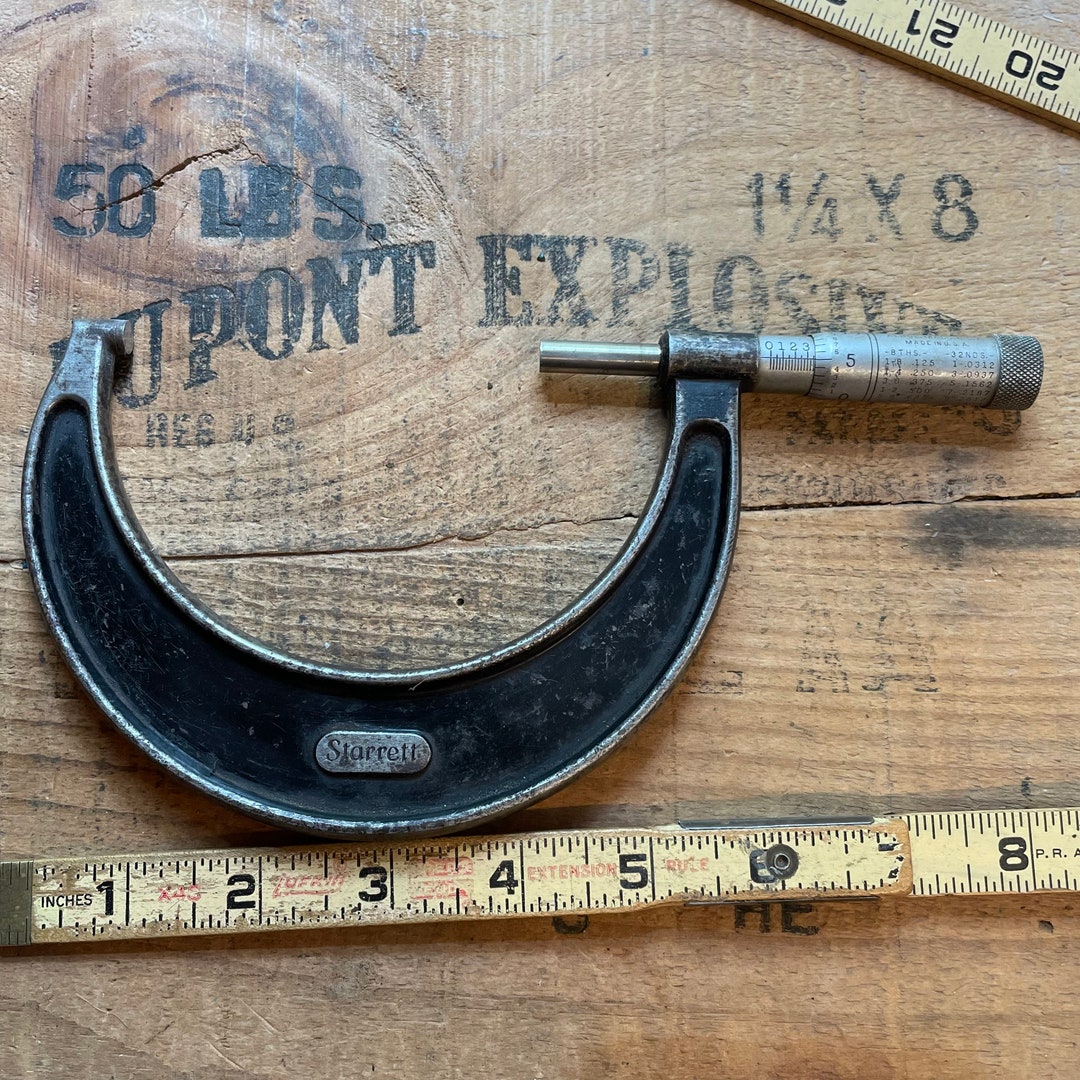 Vintage LS Starrett Co Athol Mass USA Micrometer 3-4 Inch Capacity ...
