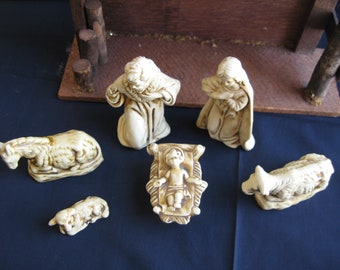 Japanese Nativity Set, Kokeshi Dolls Nativity Set, Nativity Scene ...