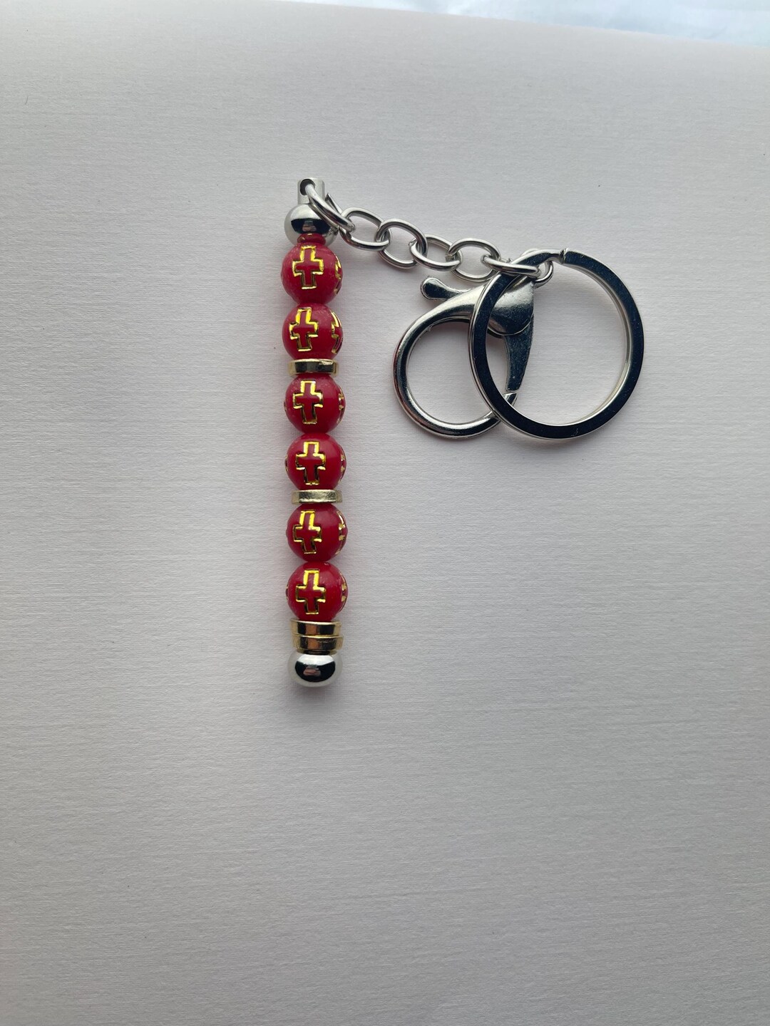 Red Cross Keychain - Etsy