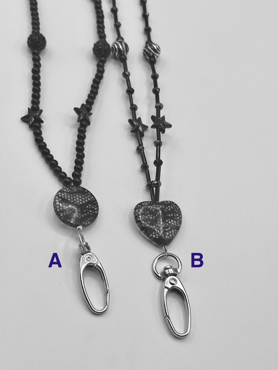 Black Gothic Inspired Lanyard - Etsy