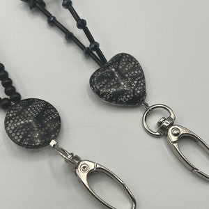 Black Gothic Inspired Lanyard - Etsy