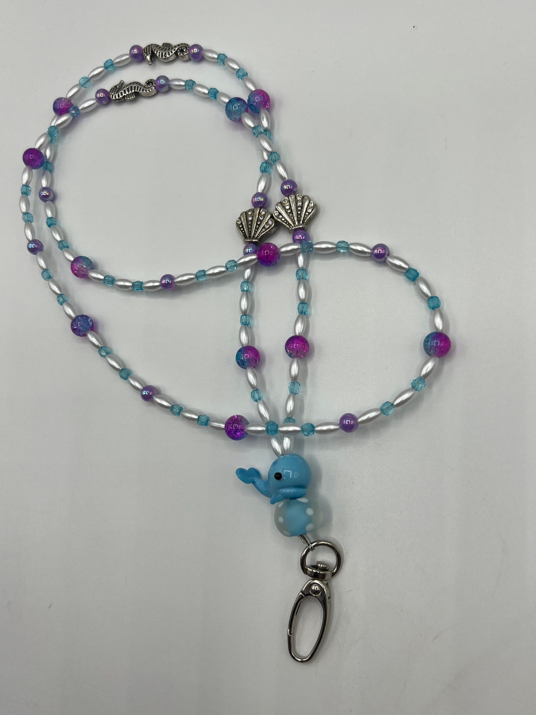 Whale Theme Beaded Lanyard - Etsy