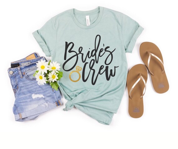 Brides Crew T Shirt Bridal Party T Shirt Etsy