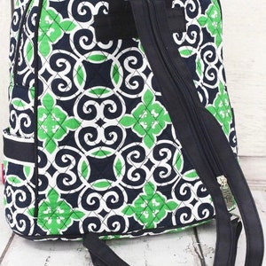 Monogrammed Quilted Backpack Personalized Girls Bookbag | Etsy