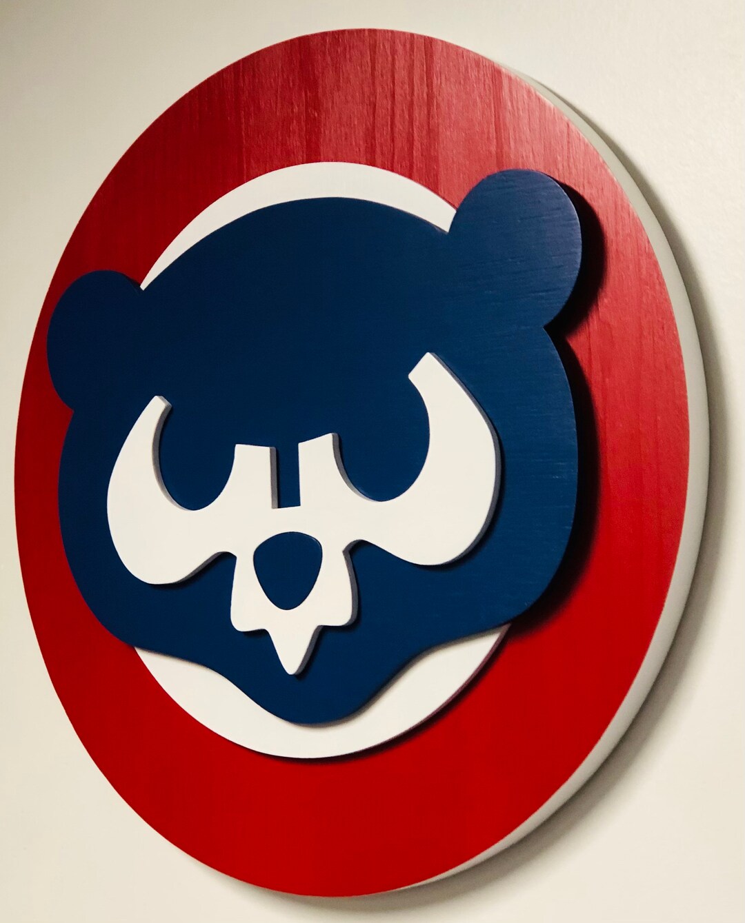 3D Vintage Chicago Cubs Wooden Logo, Cubnation Series 2 of 6 Collect ...