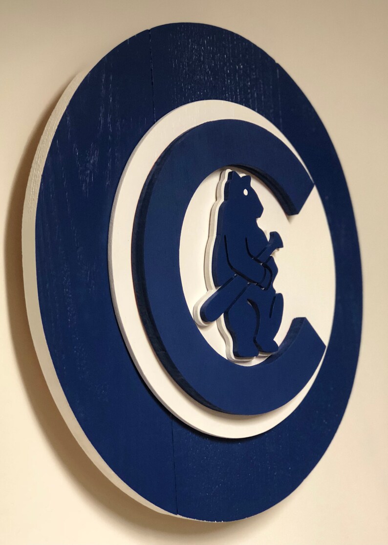 3D Chicago Cubs Wooden Logo CubNation Series 4 of 4 Collect | Etsy