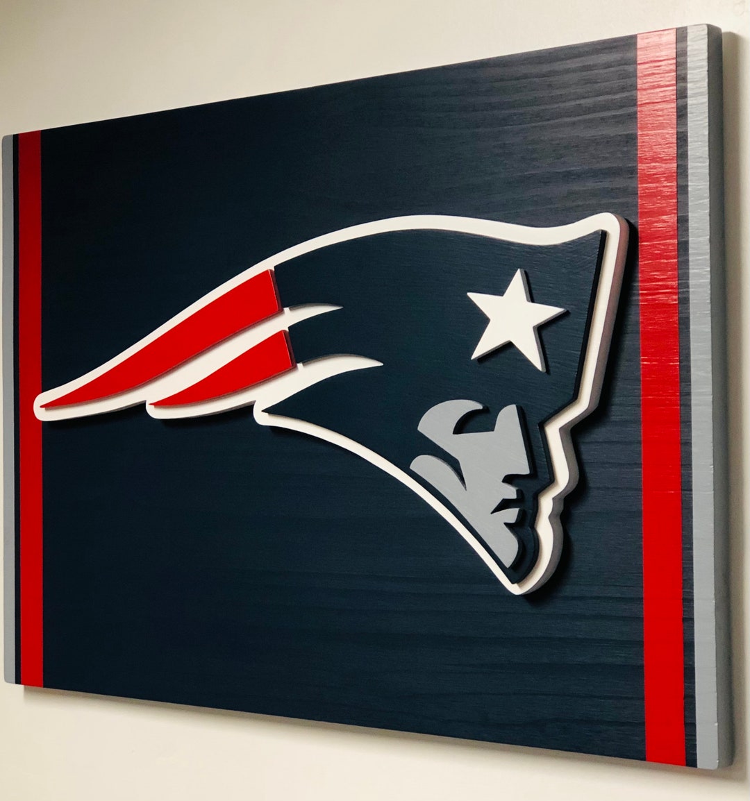 New England Patriots Wooden Flag - Etsy